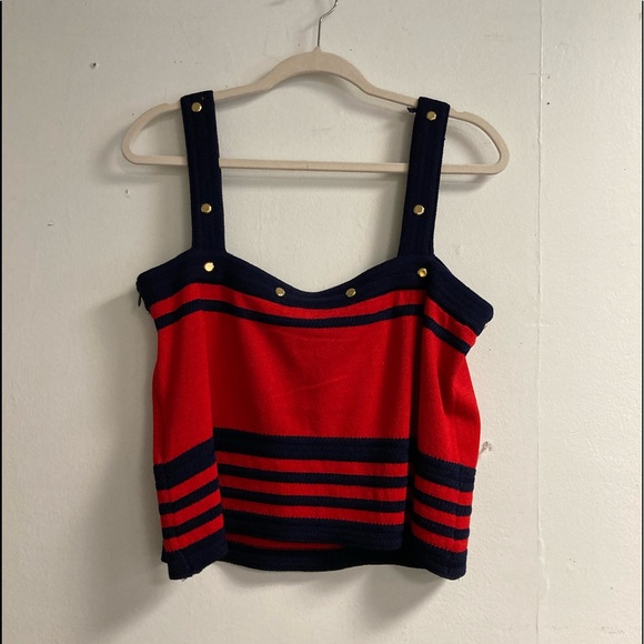 St. John | Tops | Vintage Unique St John Rednavy Shell Side Zip Size ...